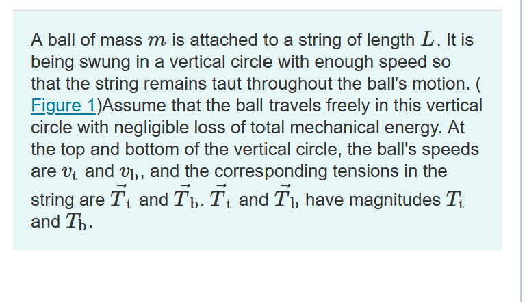 Solved A ball of mass m is attached to a string of length L. | Chegg.com
