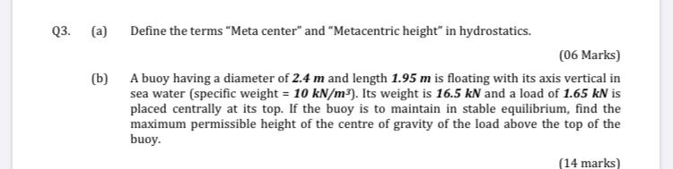Solved Q3. (a) Define the terms "Meta center" and | Chegg.com