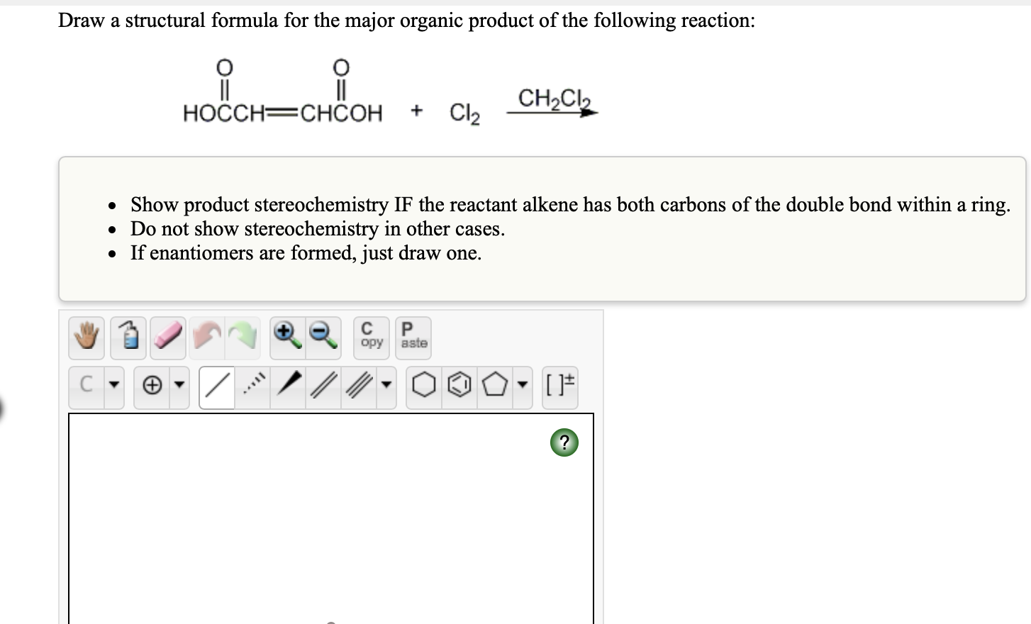 Solved Draw a structural formula for the major organic | Chegg.com