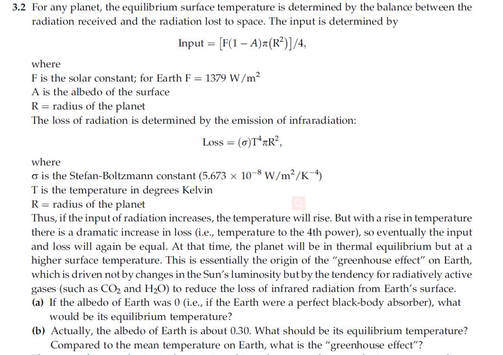 Solved 3.2 For any planet, the equilibrium surface | Chegg.com