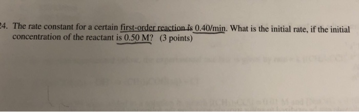 Solved 4. The rate constant for a certain first-order | Chegg.com
