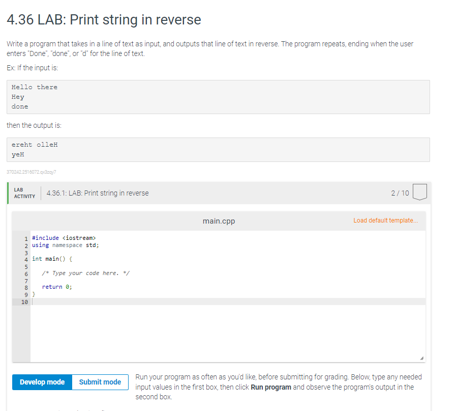 Solved 4 36 Lab Print String In Reverse Write A Program