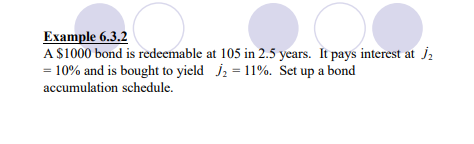 Solved Example 6.3.2A $1000 ﻿bond is redeemable at 105 ﻿in | Chegg.com