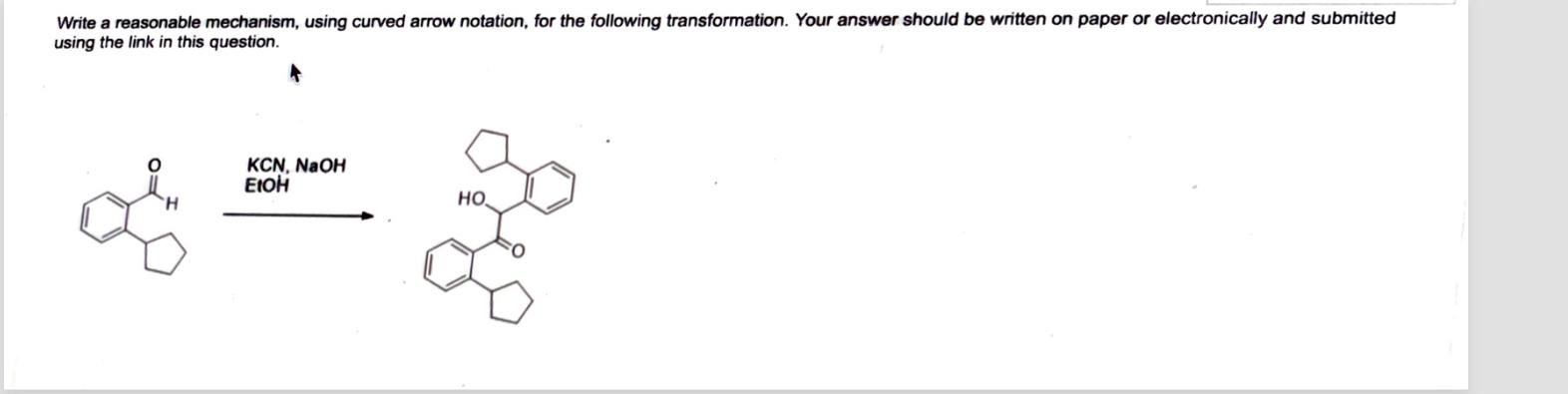 Solved Write a reasonable mechanism, using curved arrow | Chegg.com