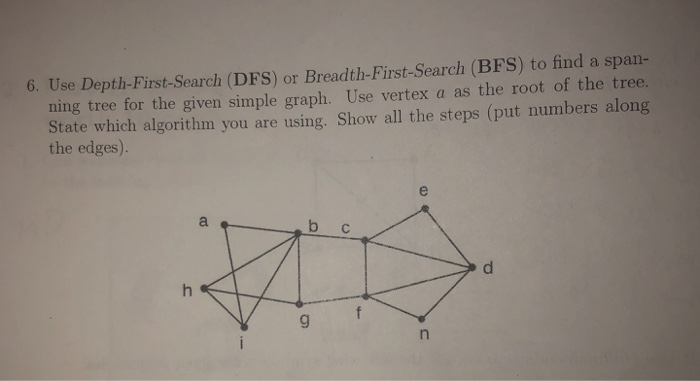 Solved 6. Use Depth-First-Search (DFS) or | Chegg.com