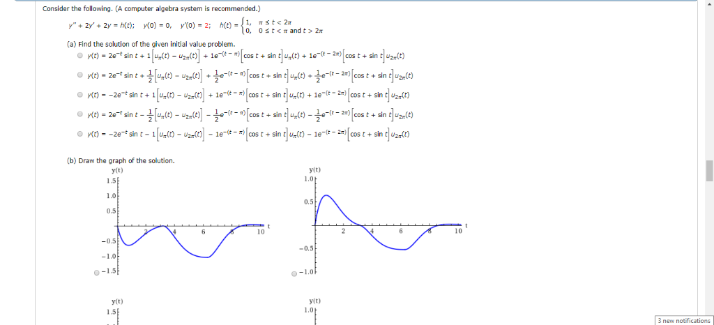 Solved Consider the following. (A computer algebra system is | Chegg.com
