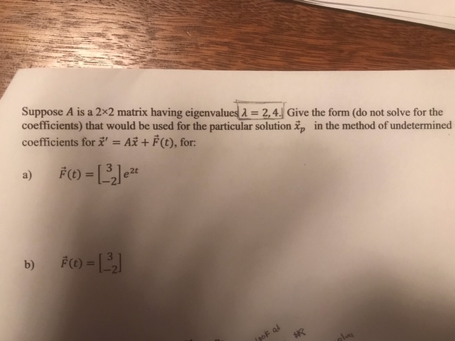 Solved Suppose A is a 2x2 matrix having eigenvalues λ-24. | Chegg.com