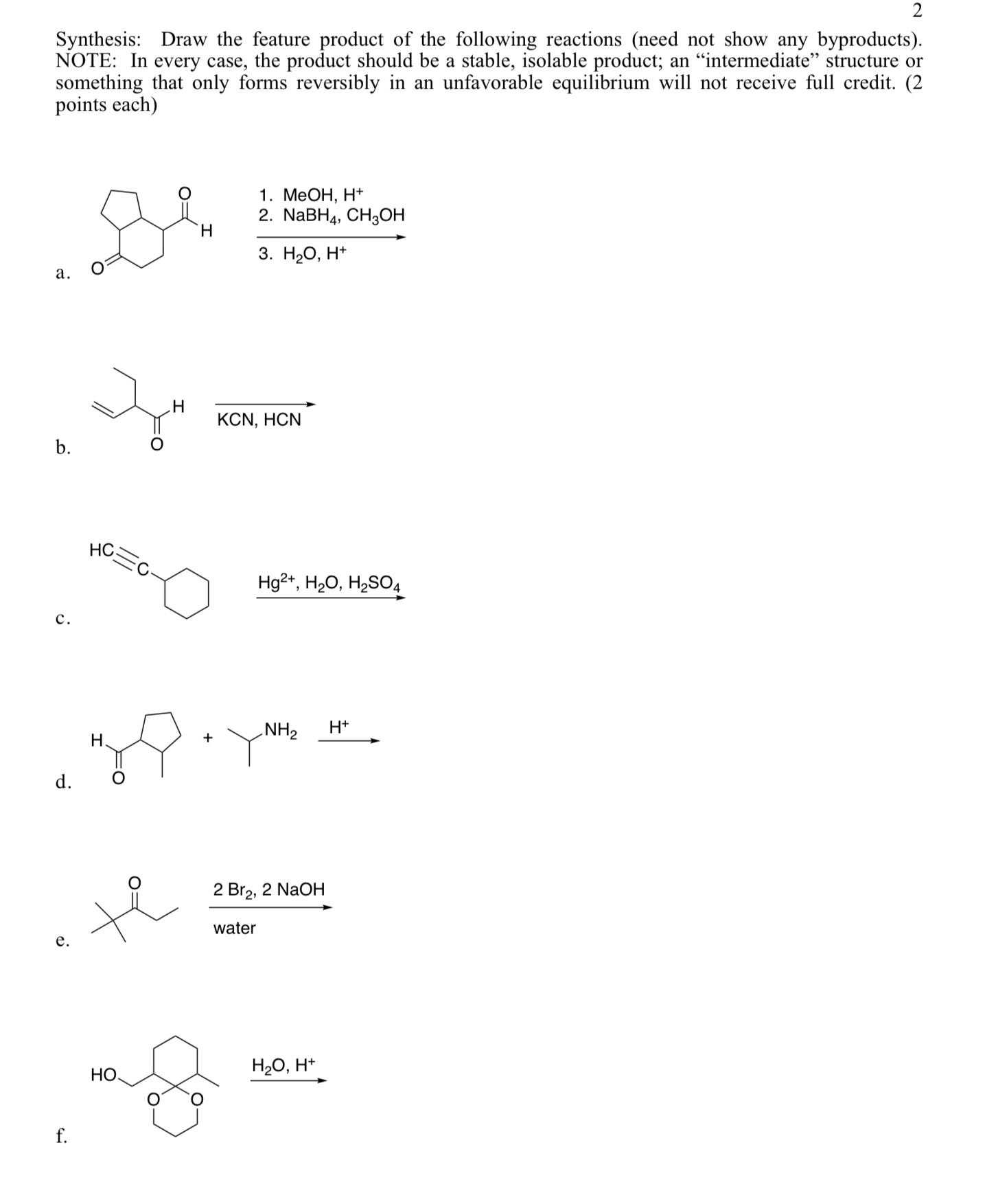 Solved Synthesis: Draw the feature product of the following | Chegg.com