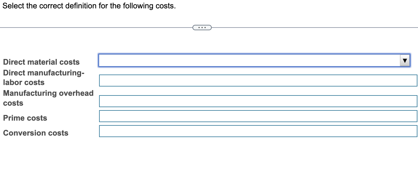 Solved Select the correct definition for the following | Chegg.com