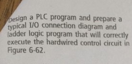 Solved Design a PLC program and prepare a typical I/O | Chegg.com