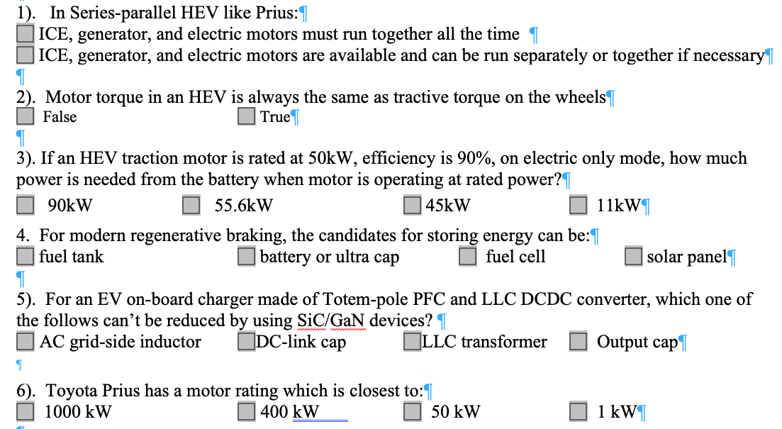 Solved 1). In Series-parallel HEV like Prius: ICE, | Chegg.com