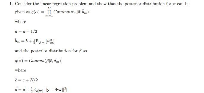 Solved Consider the linear regression problem and show that | Chegg.com