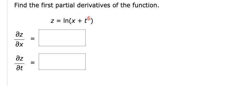 Solved Find the first partial derivatives of the function. | Chegg.com