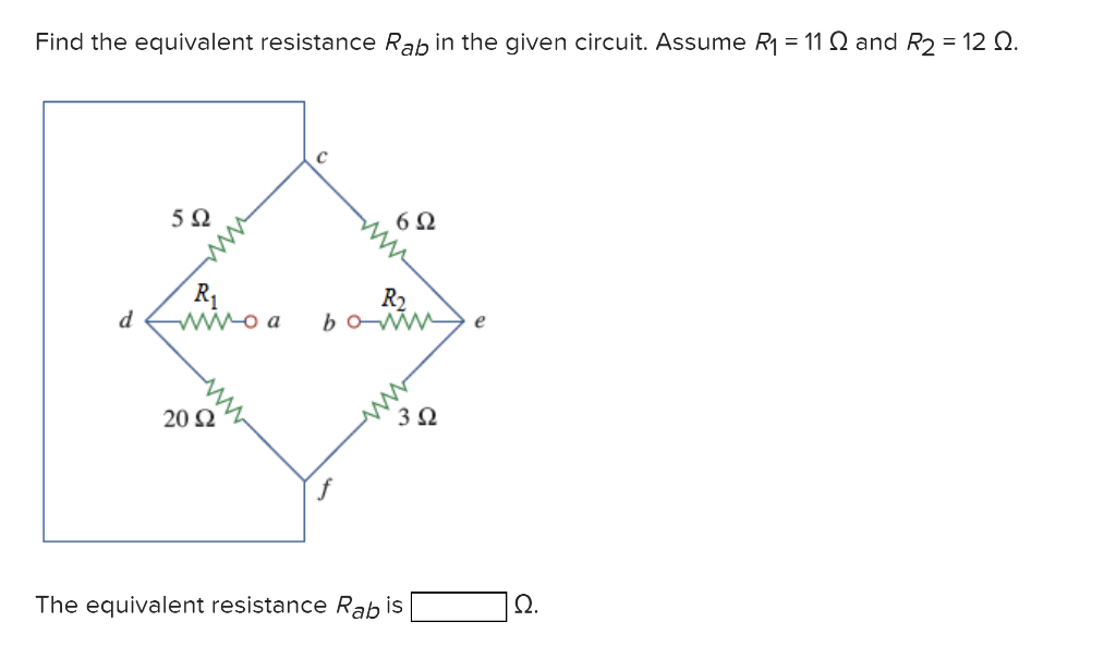Solved Find the equivalent resistance Rab in the given | Chegg.com