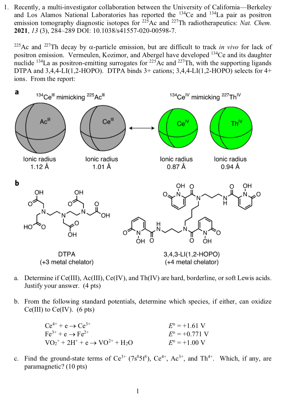 Solved 1. Recently, a multi-investigator collaboration | Chegg.com