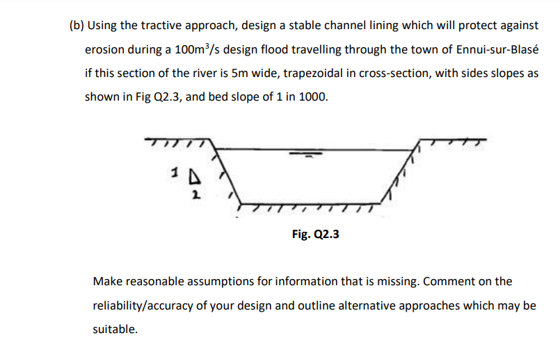 Solved (b) ﻿Using the tractive approach, design a stable | Chegg.com
