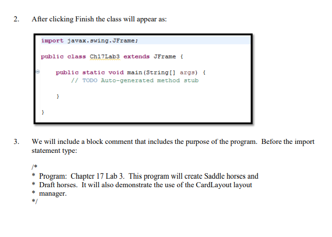 Solved CIT 249: Java II Chapter 17 Lab 3 We will create text | Chegg.com