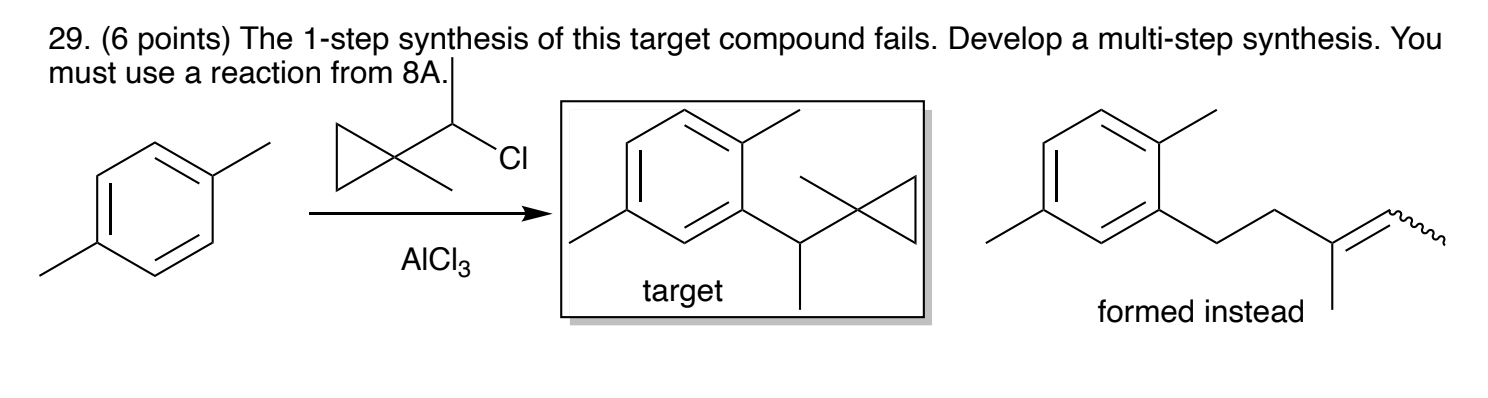 Solved The 1-step synthesis of this target compound fails. | Chegg.com