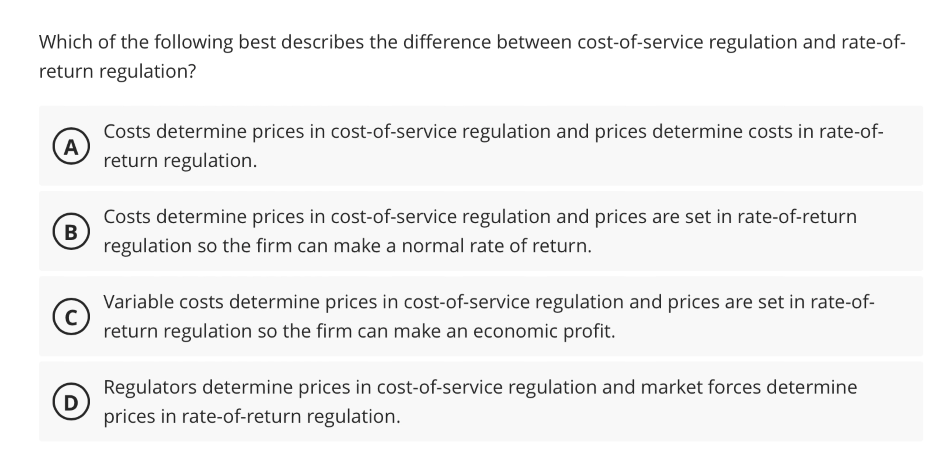 Solved Which of the following best describes the difference | Chegg.com