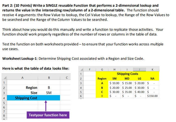 Solved Part 2: (10 Points) Write a SINGLE reusable Function | Chegg.com