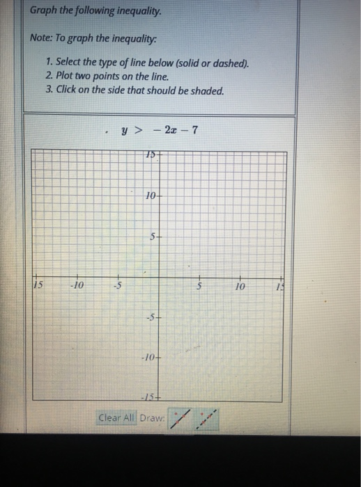 Solved Graph the following inequality Note: To graph the | Chegg.com
