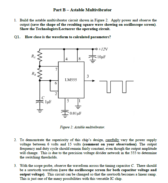 1. Design a monostable multivibrator (Figure 1) | Chegg.com