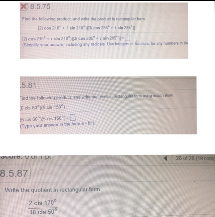 Solved 8.5.75 Find the following product, and write the | Chegg.com