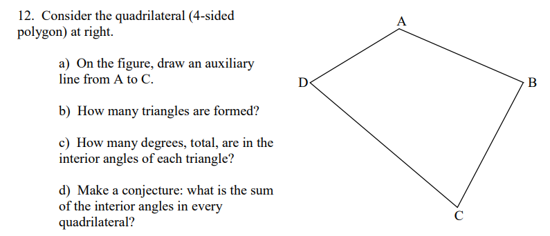 Solved 12. Consider the quadrilateral (4-sided polygon) at | Chegg.com