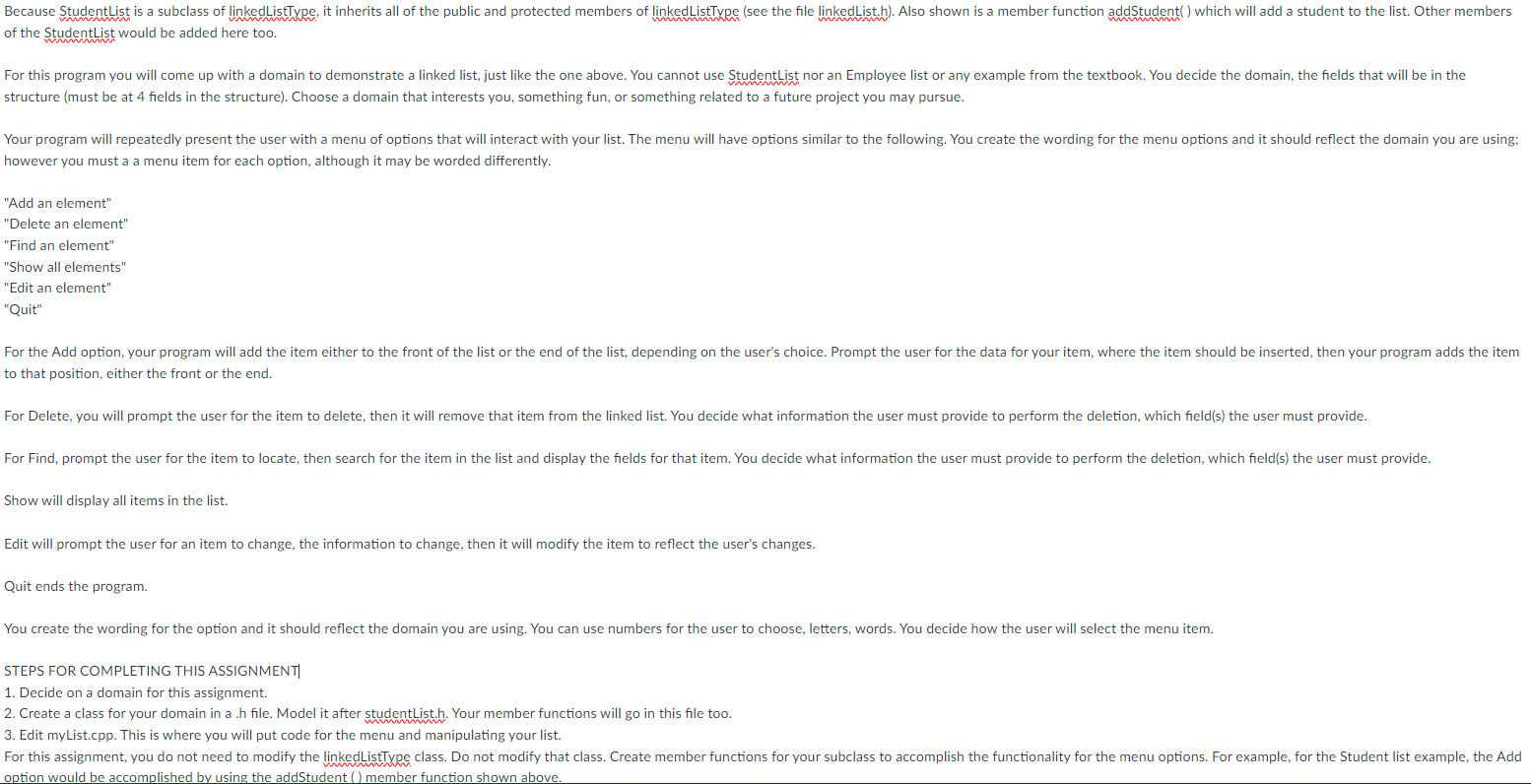 Solved First is a structure that holds the data for each | Chegg.com