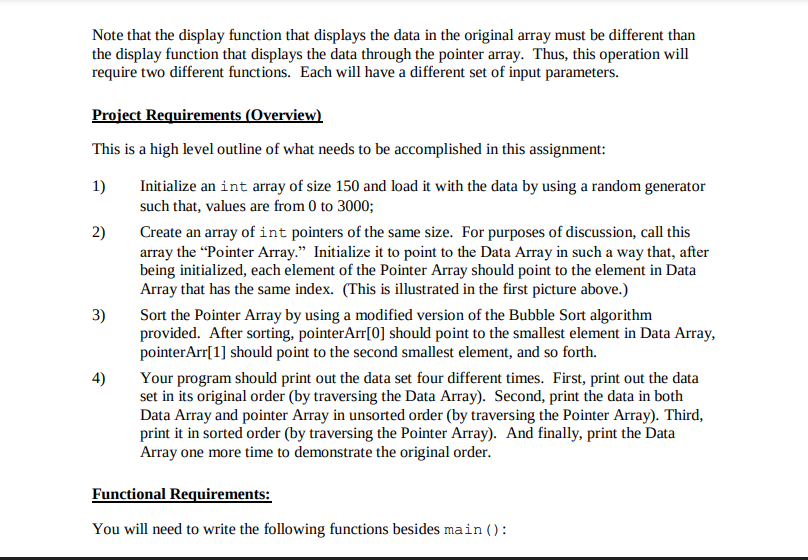 Solved Sometimes we're given an array of data that we need | Chegg.com