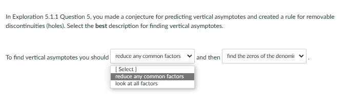 Solved 5. Use your conjecture to predict where the rational | Chegg.com