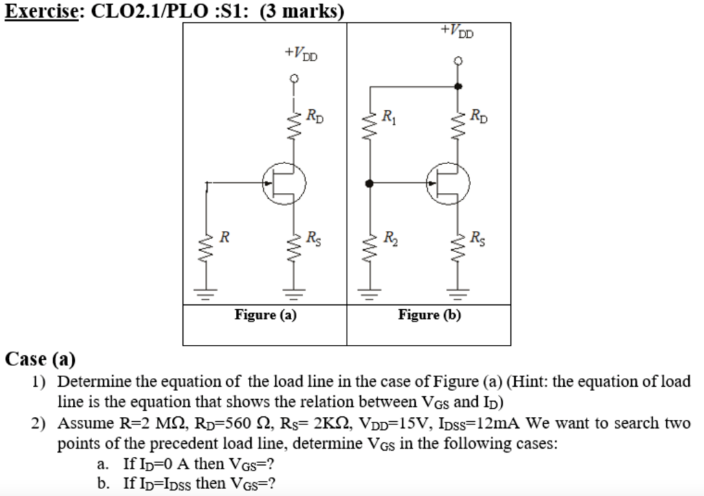 Solved Exercise: CLO2.1/PLO :S1: (3 marks) + DD +V DD W-- w | Chegg.com