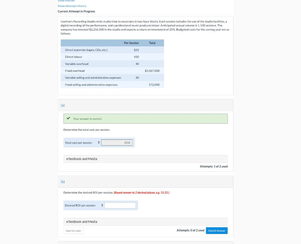 Solved Show Attempt History Current Attempt in Progress | Chegg.com