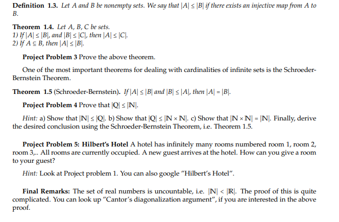 Solved Definition 1.3. Let A and B be nonempty sets. We say | Chegg.com