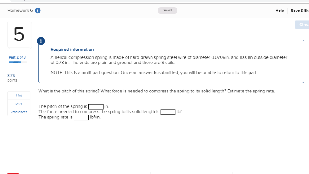 Solved Homework 6 Saved Help Save & Ex Chec 5 Required | Chegg.com