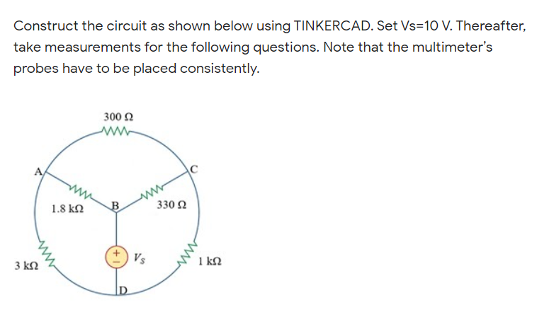 Construct the circuit as shown below using TINKERCAD. | Chegg.com