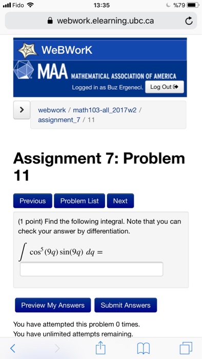 Solved 'ill Fido 13:35 webwork.elearning.ubc.ca WeBWorK | Chegg.com