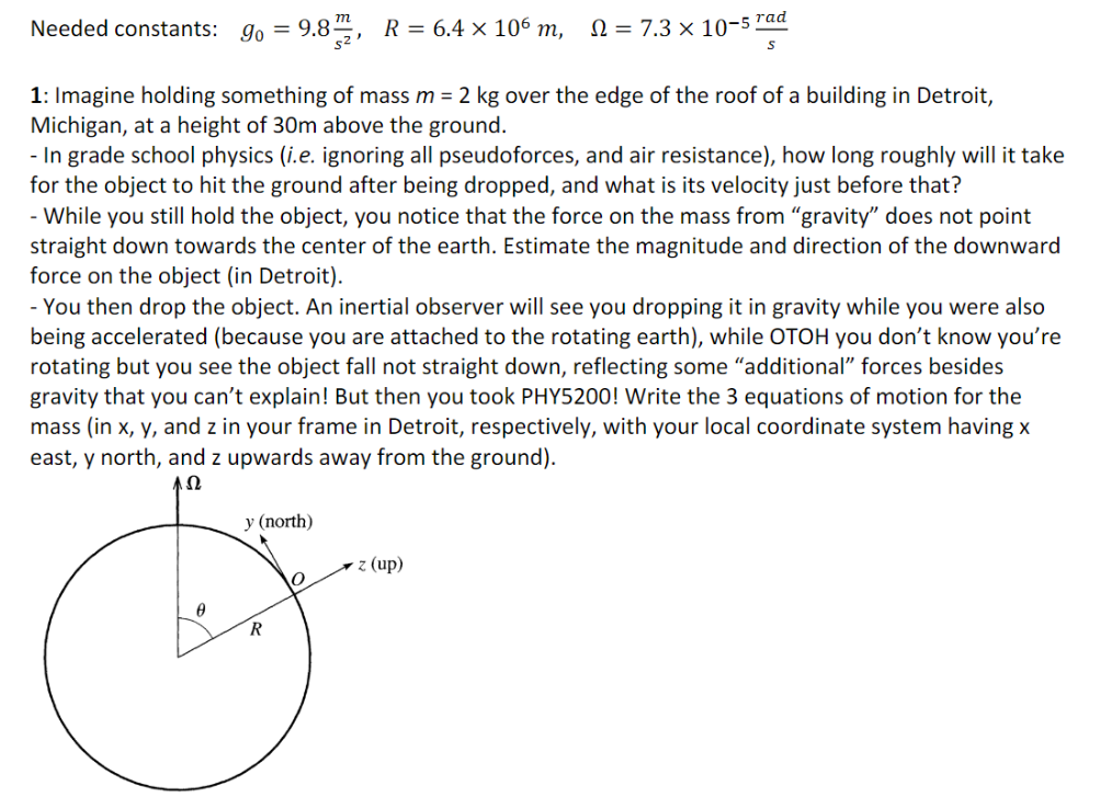 Solved Needed constants: | Chegg.com