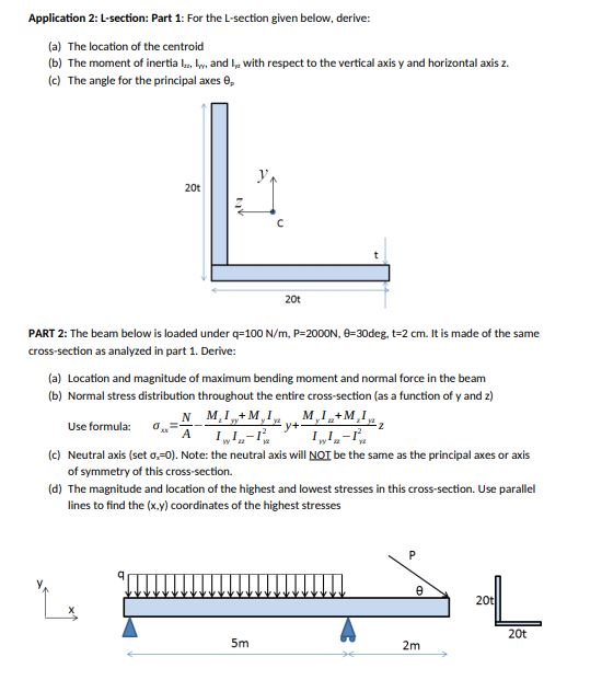 Solved Application 2: L-section: Part 1: For the L-section | Chegg.com