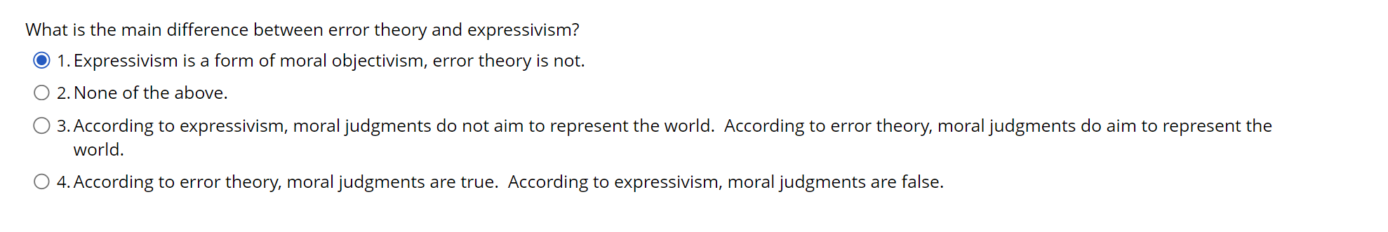 Solved What is the main difference between error theory and | Chegg.com
