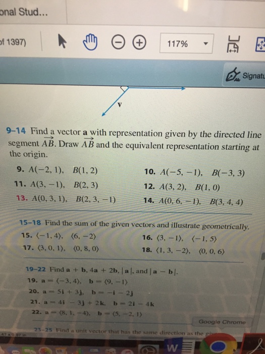 Solved Find a vector a with representation given by the | Chegg.com