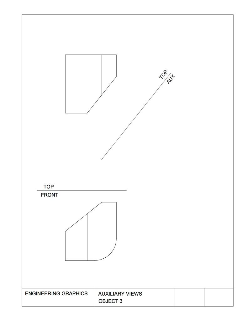 Solved TOP FRONT AUX FRONT ENGINEERING GRAPHICS AUXILIARY | Chegg.com