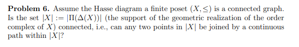 Problem 6. Assume the Hasse diagram a finite poset | Chegg.com