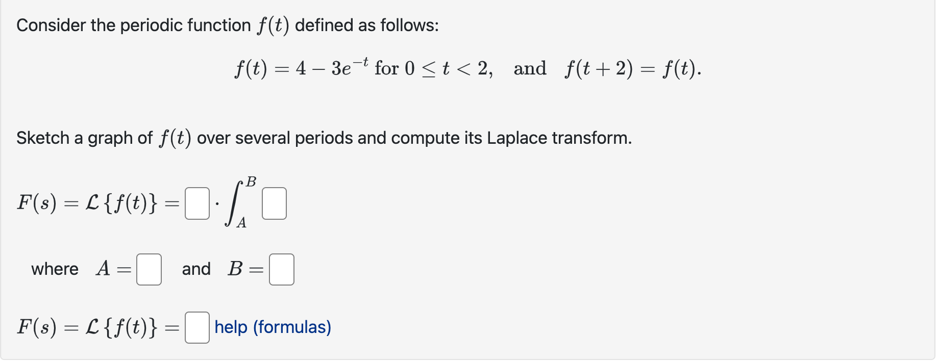 Solved Consider the periodic function f(t) defined as | Chegg.com