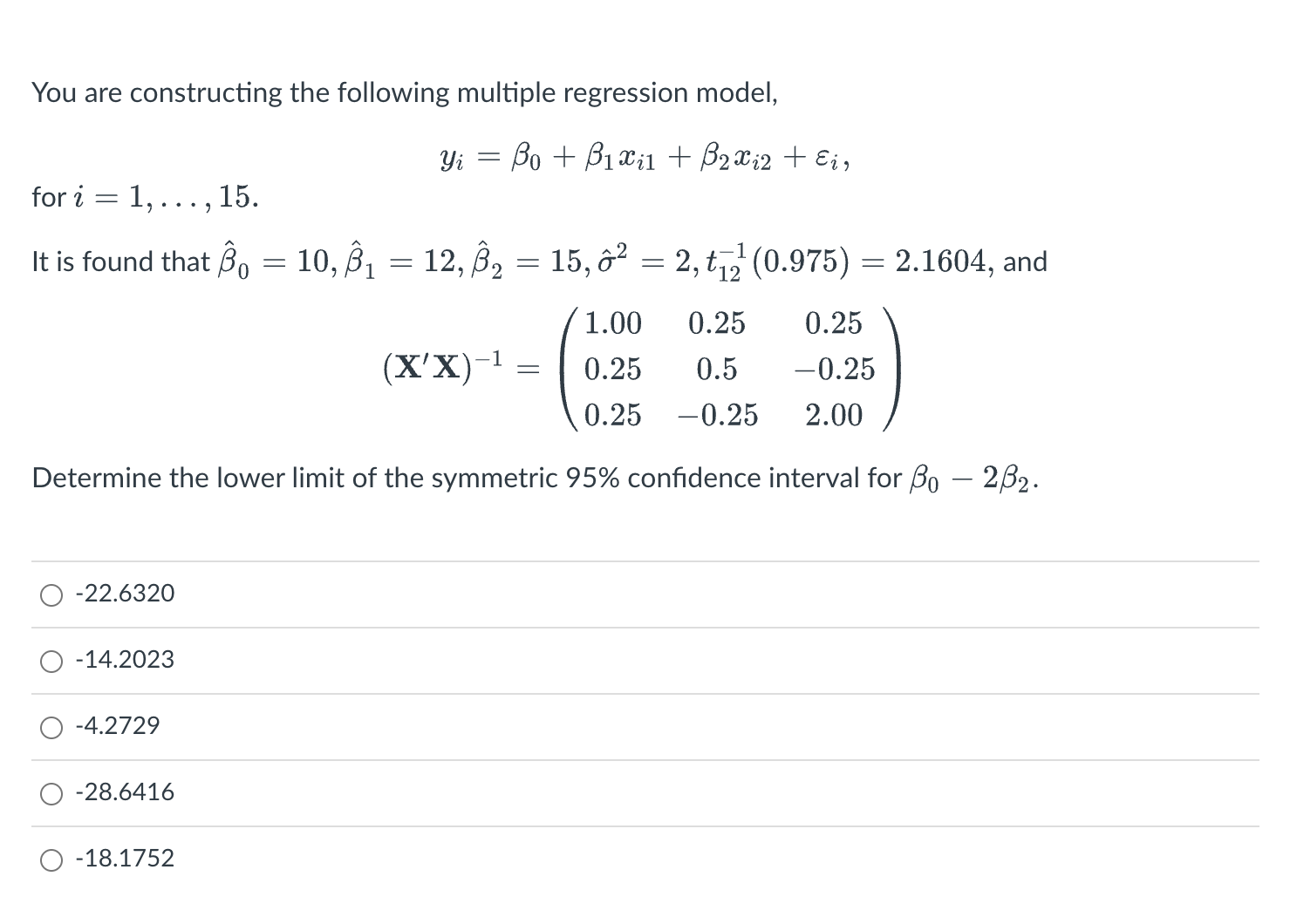 Solved You are constructing the following multiple | Chegg.com