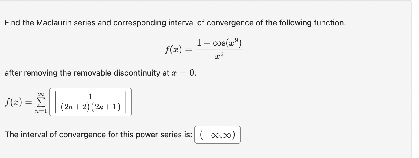 Solved Find the Maclaurin series and corresponding interval | Chegg.com