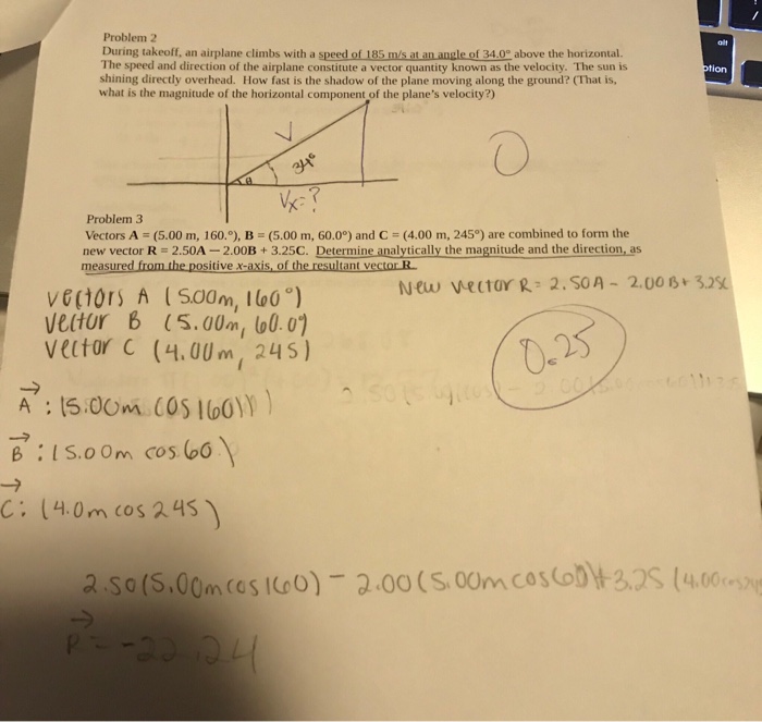 Solved Problem 2 ailt During takeoff, an airplane climbs | Chegg.com