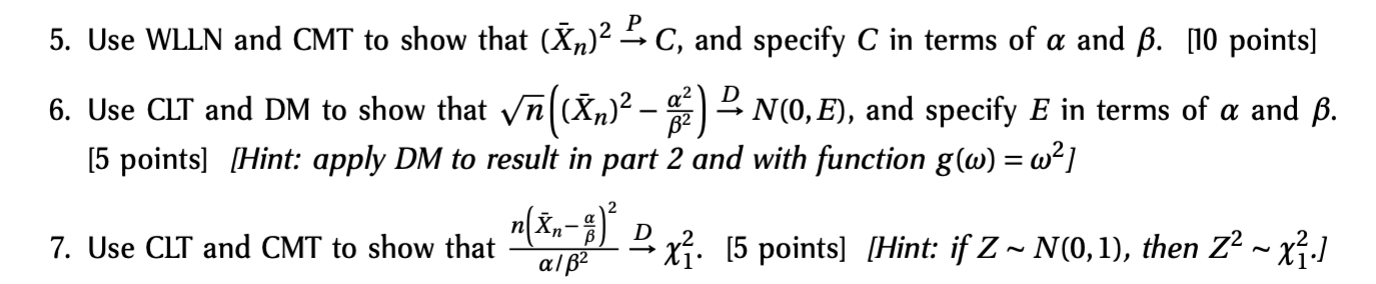 Let X1,…,Xn∼ i.i.d. Gamma(α,β), with p.d.f. | Chegg.com
