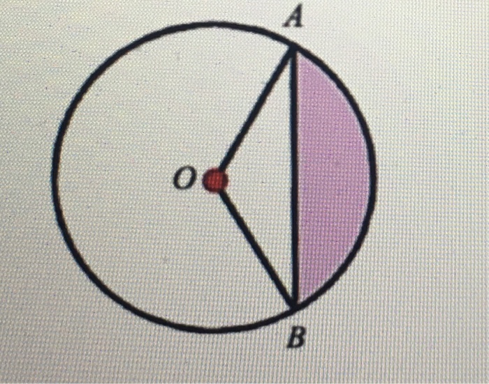 Solved 10. For the segment bounded by chord AB and arc AB, | Chegg.com