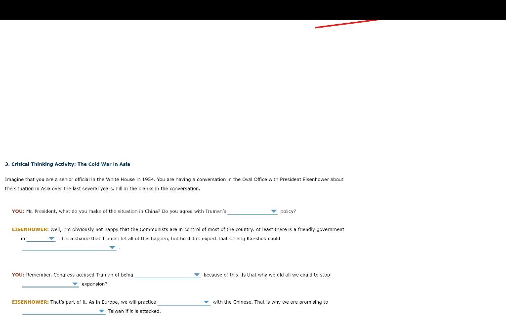 Solved 3. Critical Thinking Activity: The Cold War in Asia | Chegg.com